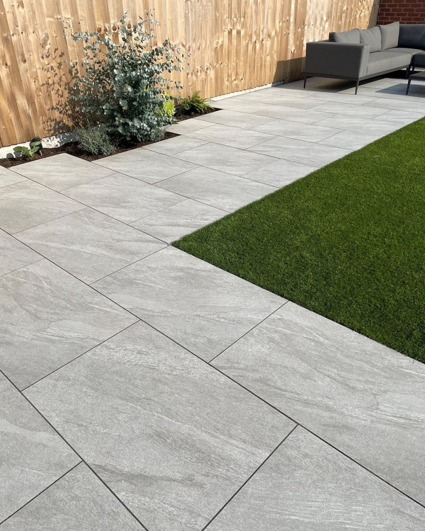 County Light Grey Outdoor Porcelain Paving Tiles – 900×600 – 20mm ...